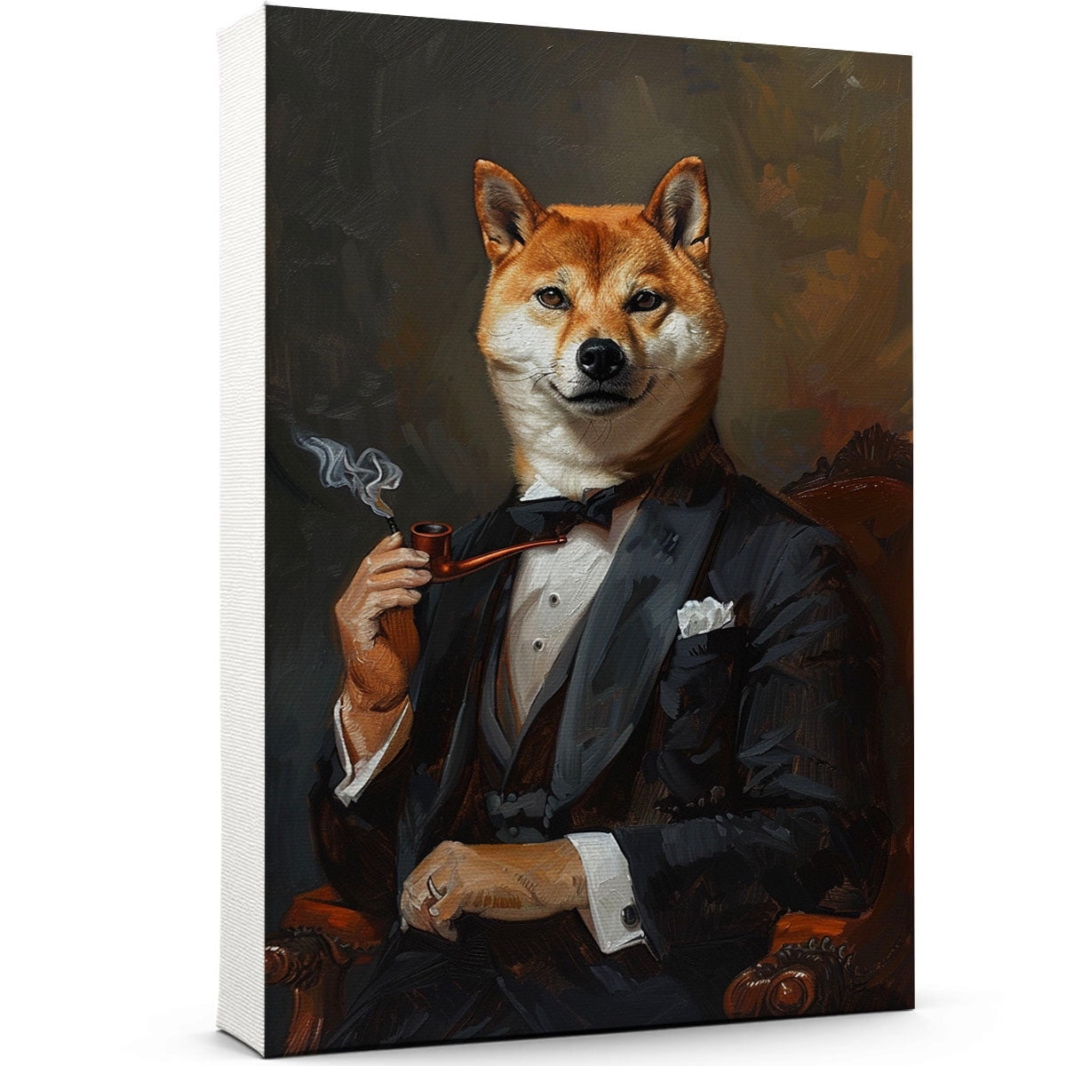 Shiba Inu Dog prints wall art Poster Unframe, Shiba Inu Boss Dog Canvas ...