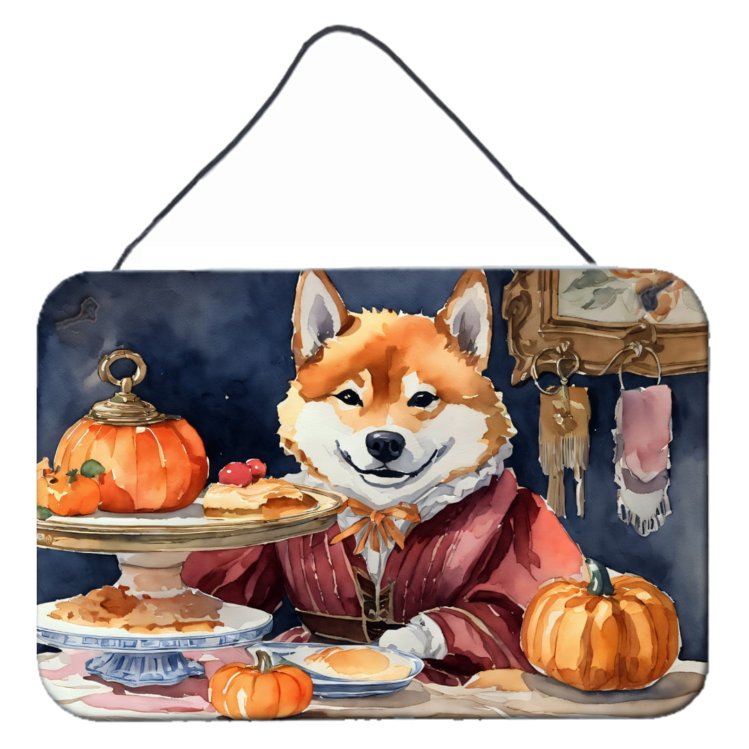 Shiba Inu Fall Kitchen Pumpkins Wall or Door Hanging Prints 8 in x 12 ...