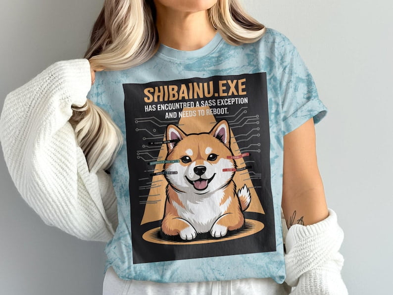 Shiba Inu Funny Dog T-Shirt Humorous Shiba Inu Tee Geeky Shirt for Dog ...
