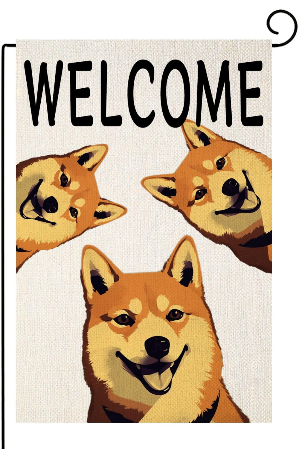 Shiba Inu Garden Flag Dog Flag Welcome Garden Flag Home Yard Flag ...
