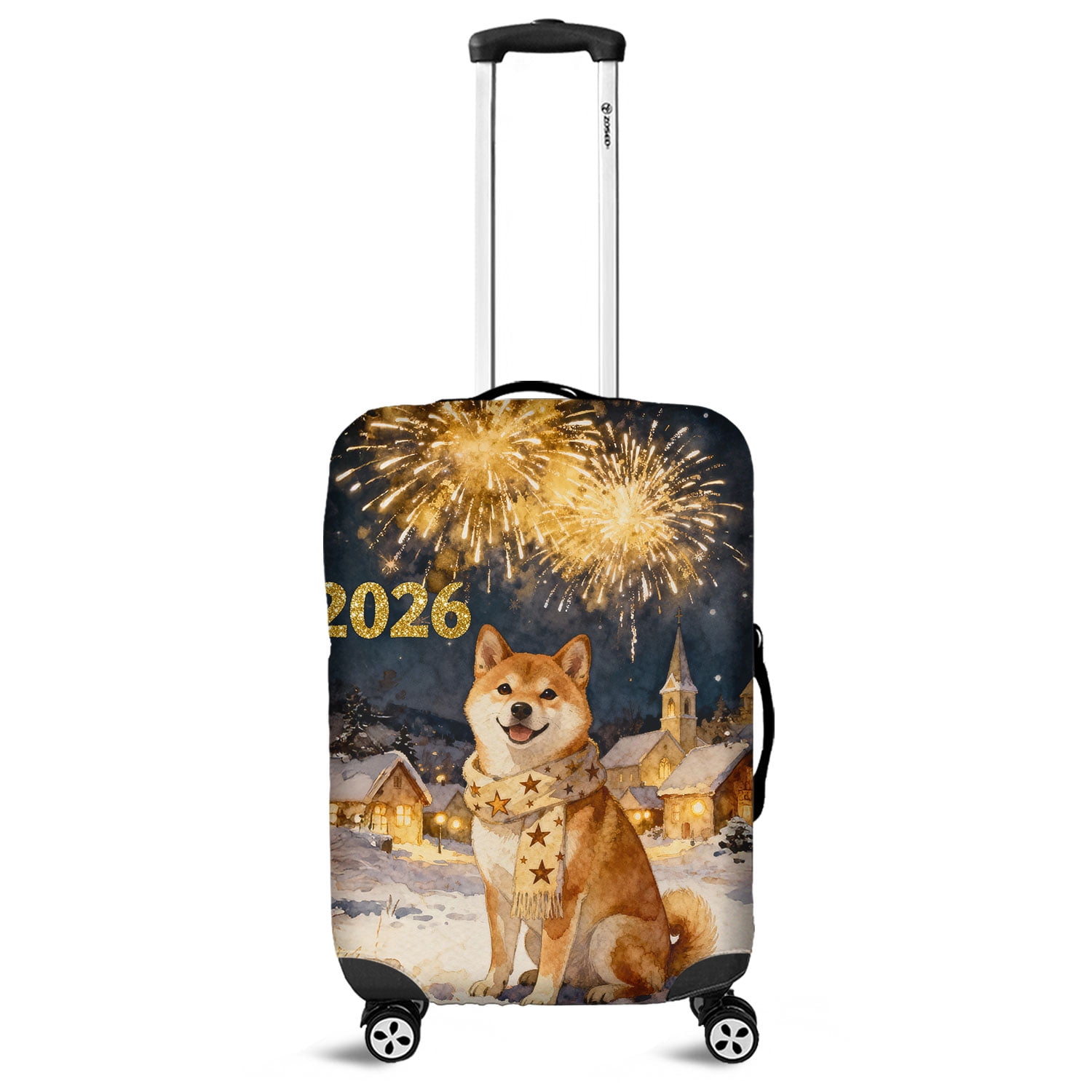 Shiba Inu Happy New Year 2026 with Fireworks on New Year's Eve Travel ...