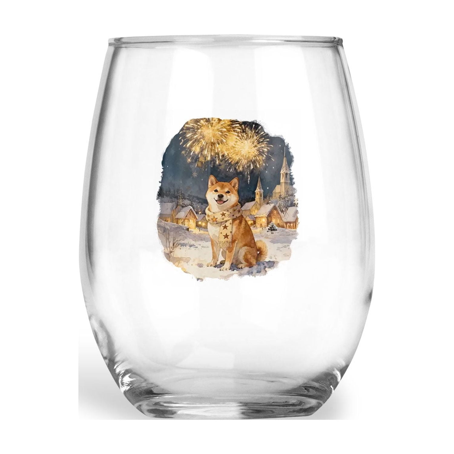 Shiba Inu Happy New Year 2026 with Fireworks on New Year's Eve 15oz ...