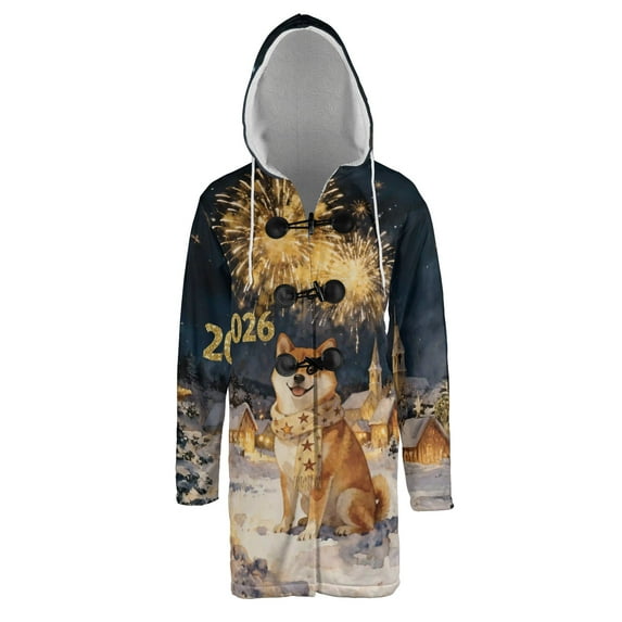 Shiba Inu Happy New Year 2026 with Fireworks on New Year's Eve All Over ...