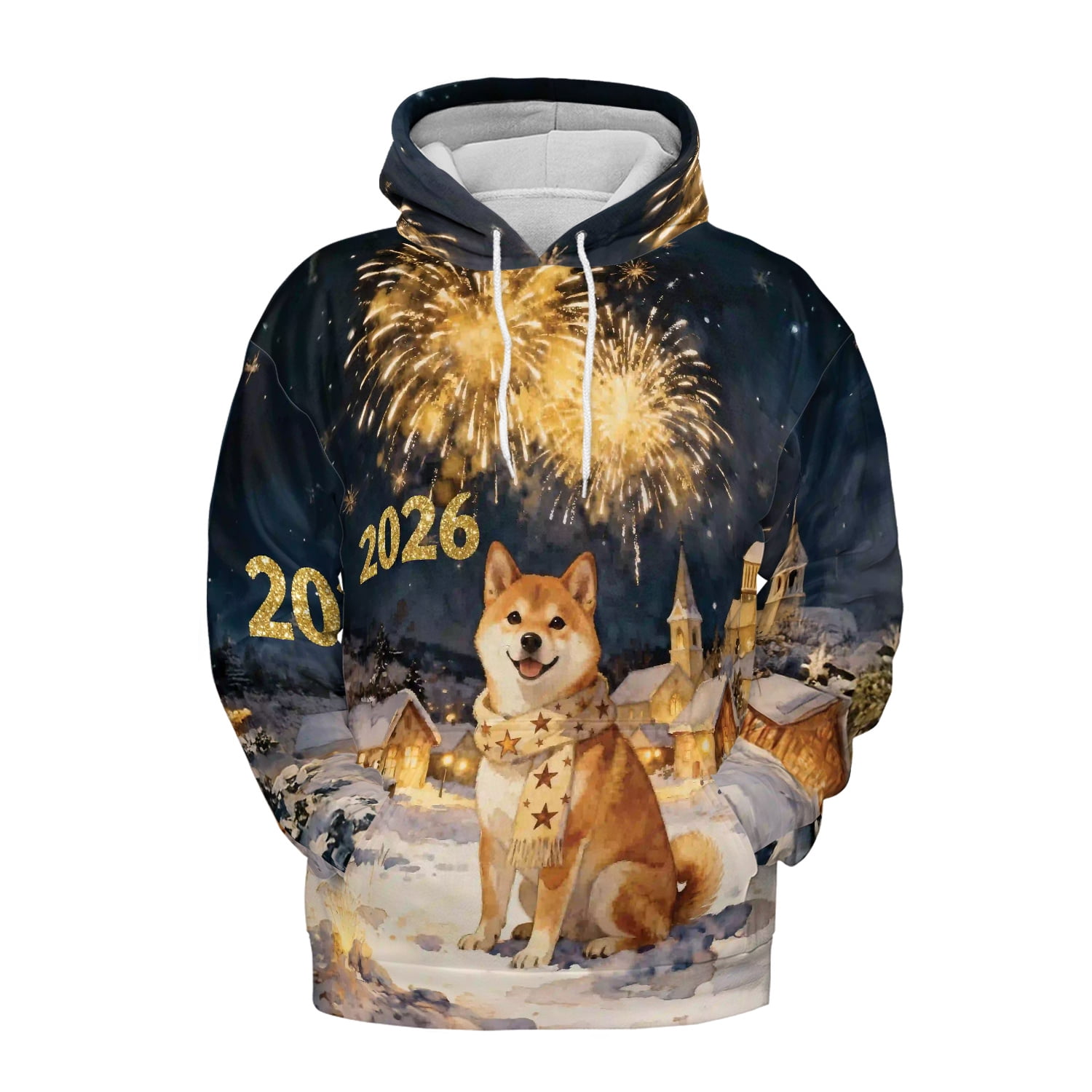 Shiba Inu Happy New Year 2026 with Fireworks on New Year's Eve All Over ...