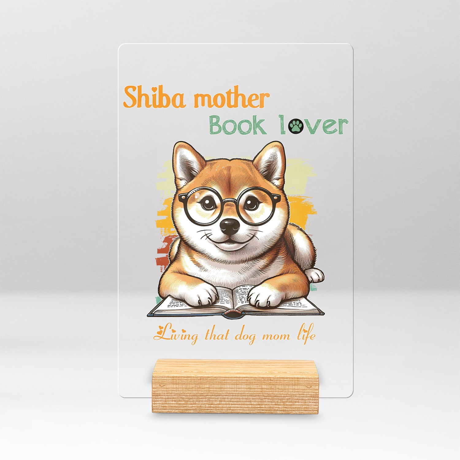 Shiba Inu Mother Book Lover Living That Dog Mom Life Happy Mother's Day ...