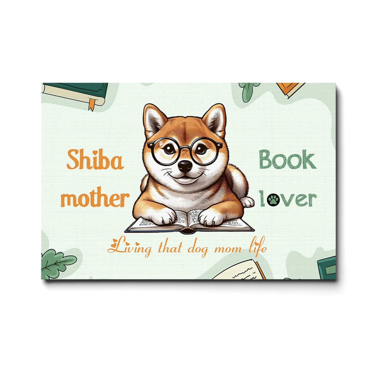 Shiba Inu Mother Book Lover Living That Dog Mom Life Happy Mother's Day ...