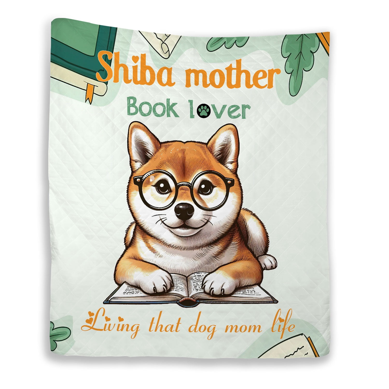 Shiba Inu Mother Book Lover Living That Dog Mom Life Happy Mother's Day ...