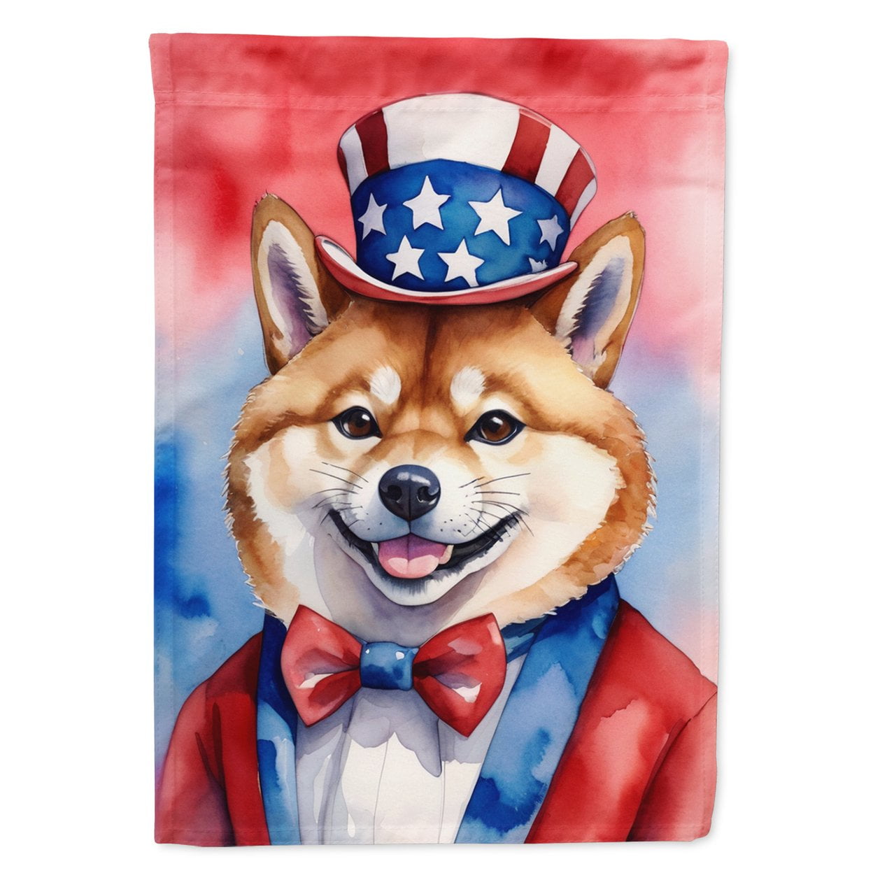 Shiba Inu Patriotic American House Flag 28 in x 40 in - Walmart.com
