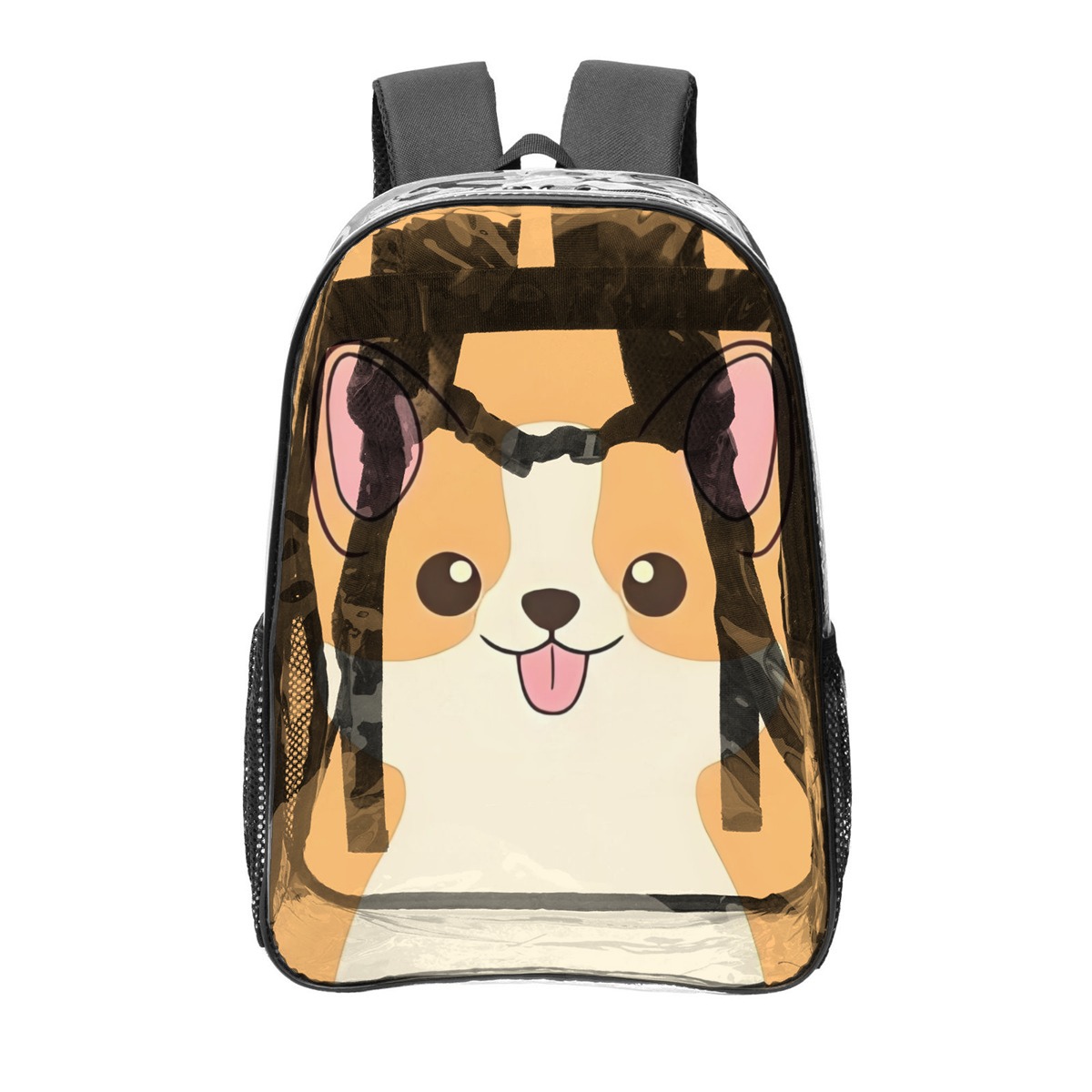 Shiba Inu Pattern Transparent Backpack Lightweight And fashionable ...