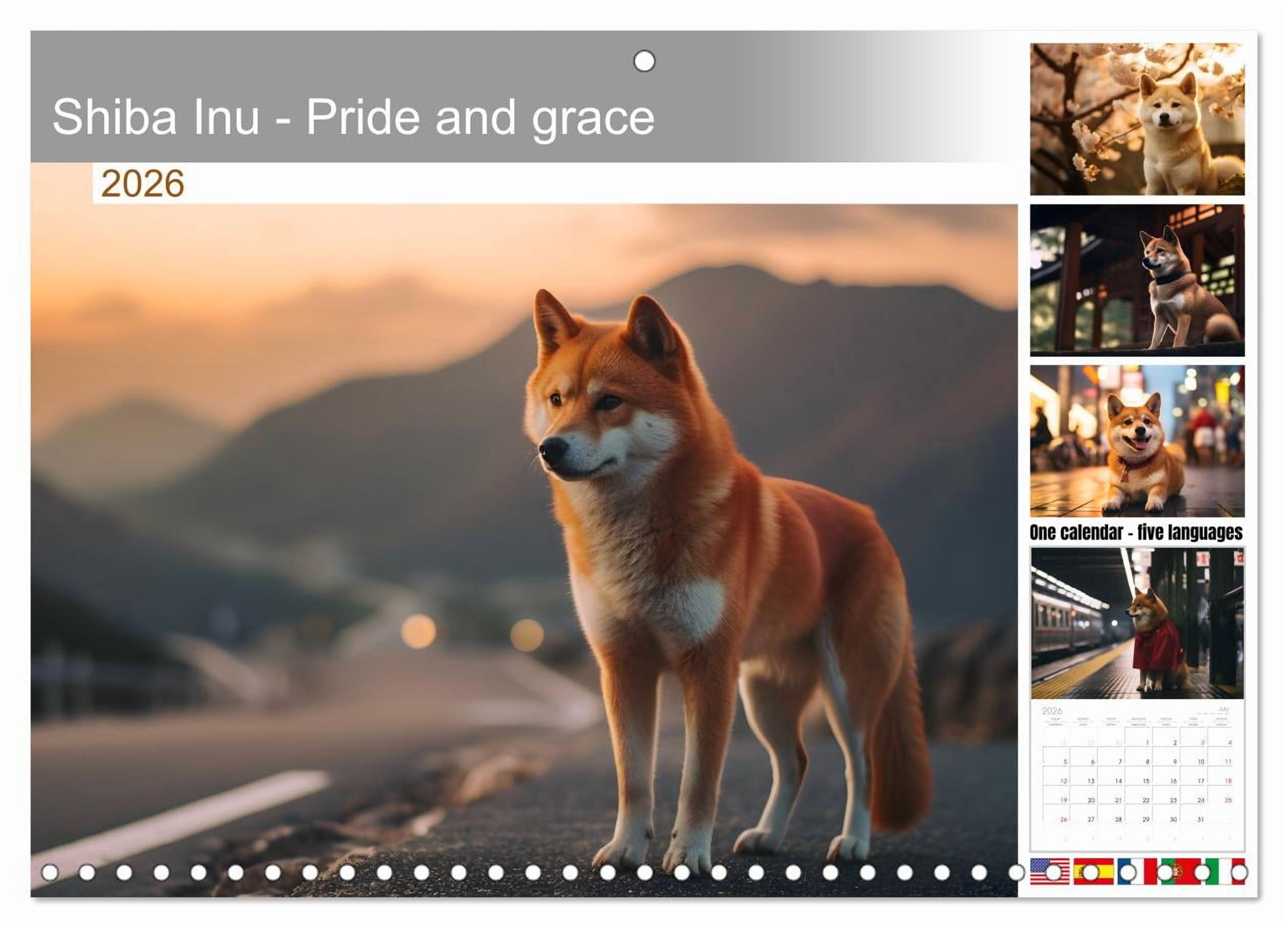 Shiba Inu - Pride and grace (Monthly Wall Calendar 2026 11.7 x 16.5 ...