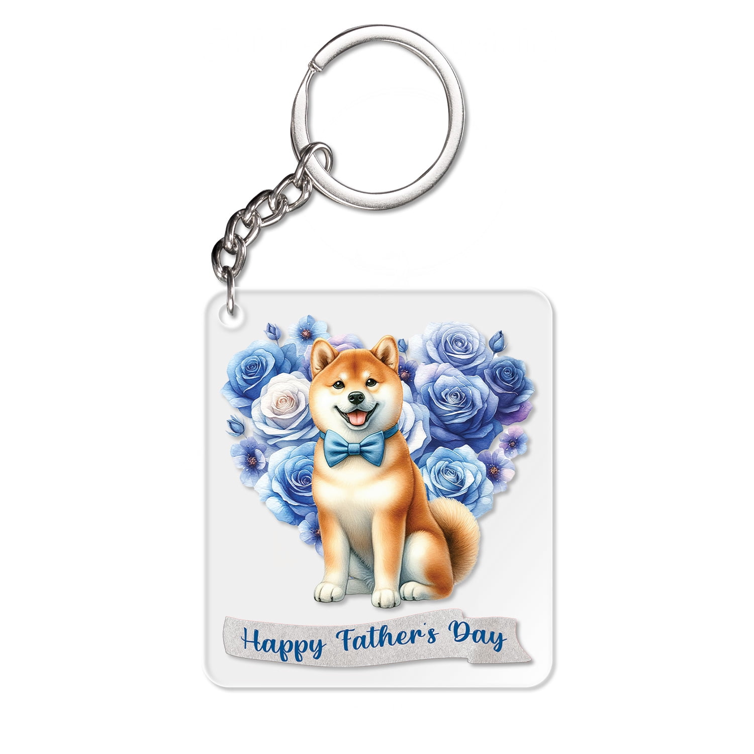 Shiba Inu Proud Dad Happy Father's Day Acrylic Keychain Shibas Dog ...