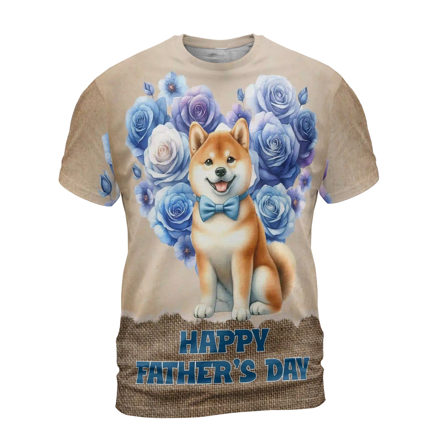 Shiba Inu Proud Dad Happy Father's Day All Over Print 3D Shirt Unisex ...