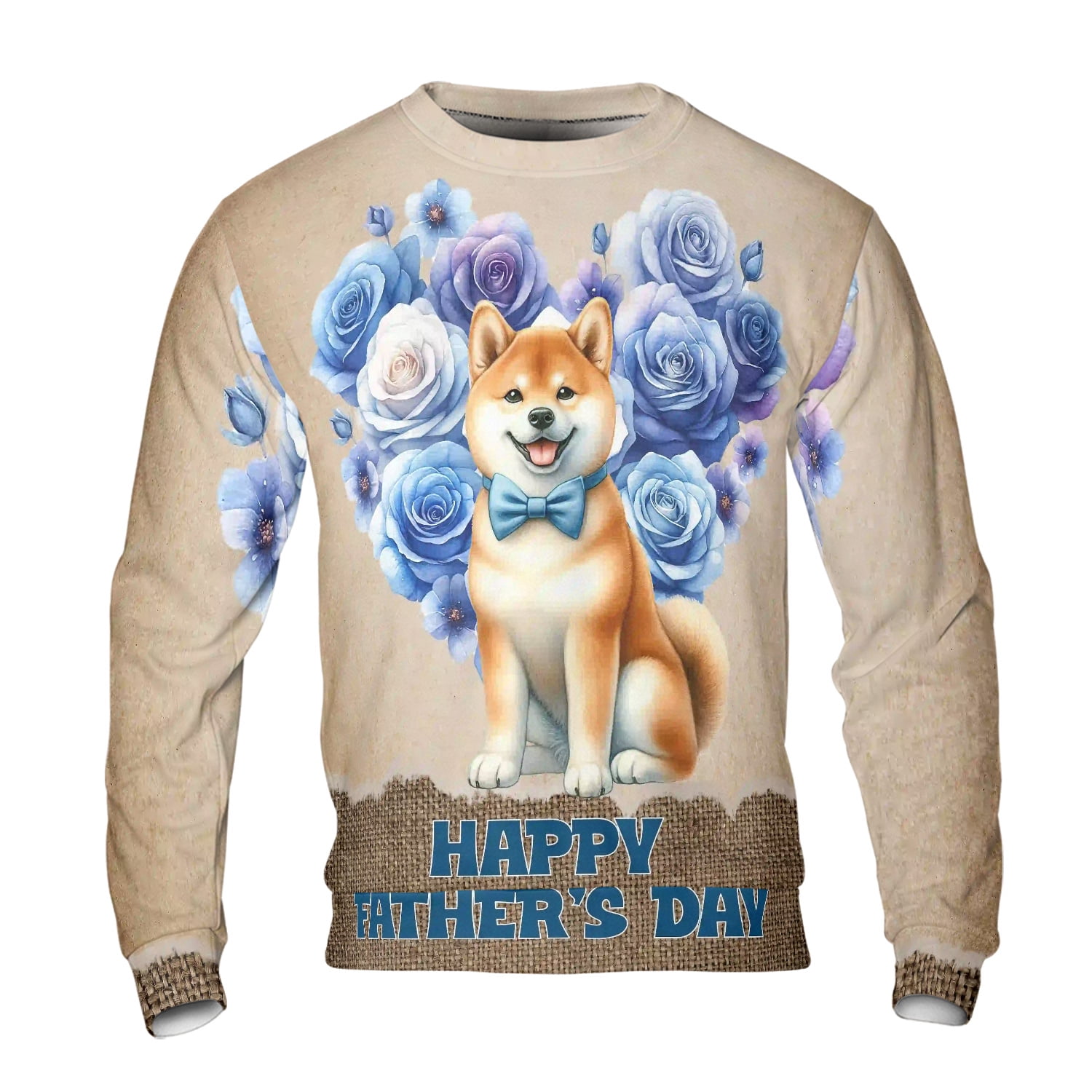 Shiba Inu Proud Dad Happy Father's Day All Over Print 3D Sweatshirt ...
