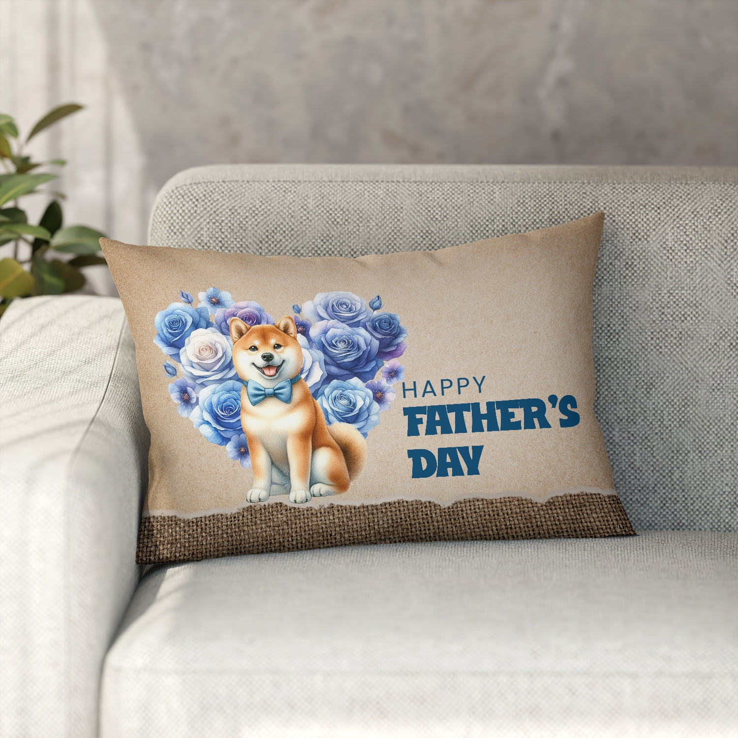 Shiba Inu Proud Dad Happy Father's Day Pillowcase Double Sided Shibas ...