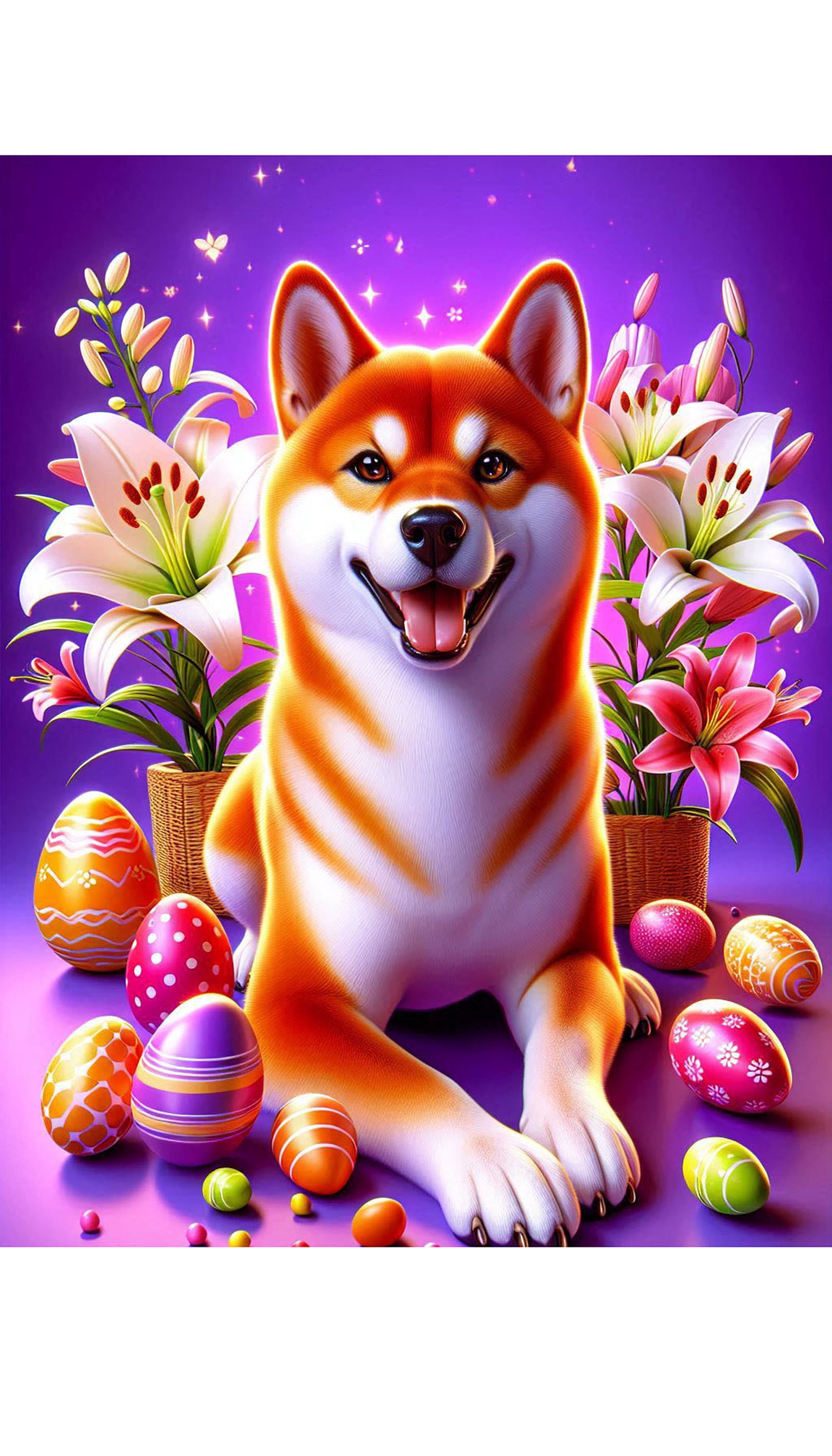 Shiba Inu Red - Best of Breed DCR Easter Holiday Outdoor Garden Flag ...