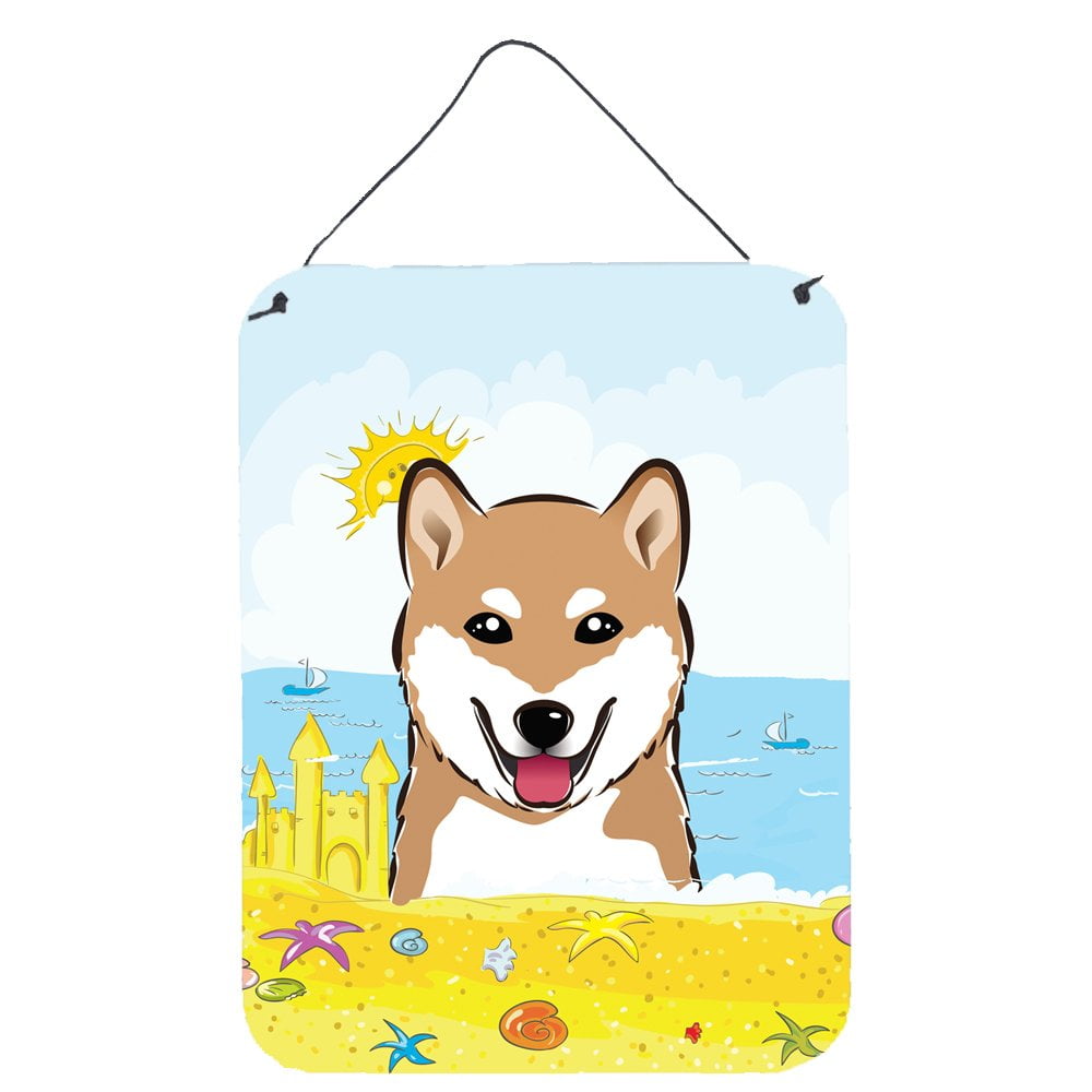 Shiba Inu Summer Beach Wall or Door Hanging Prints - Walmart.com