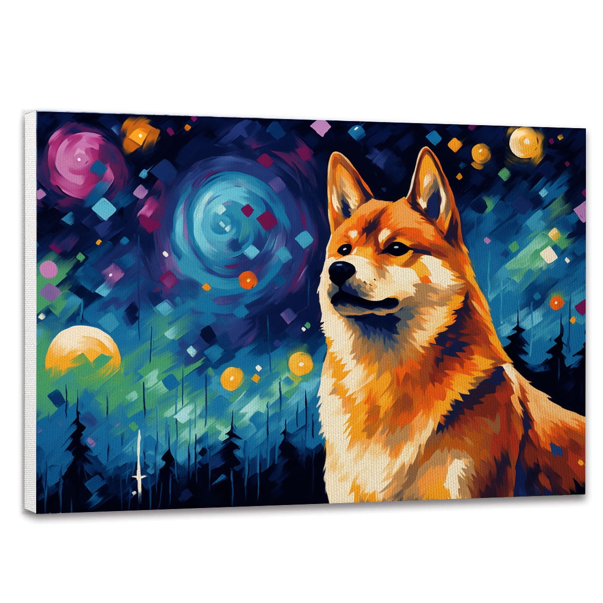 Shiba Inu Watercolor Poster Canvas Wall Art for Home/Office/Bedroom ...