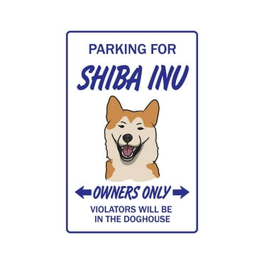 SHIBA INU Security Sign Area Patrolled by pet signs gift animal kennel ...