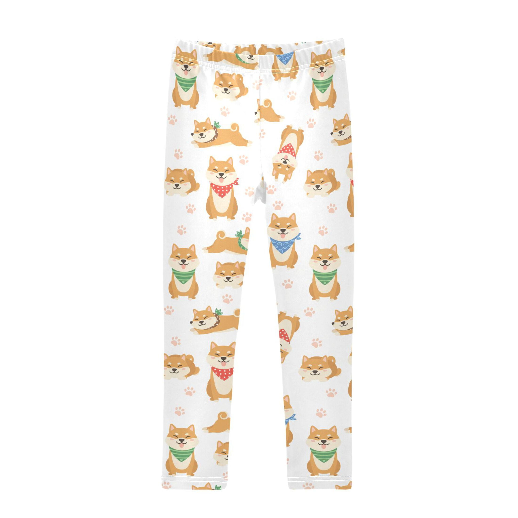 Shiba Inus Are Cute Printed Leggings Yoga Pants for in 4t to 10t ...