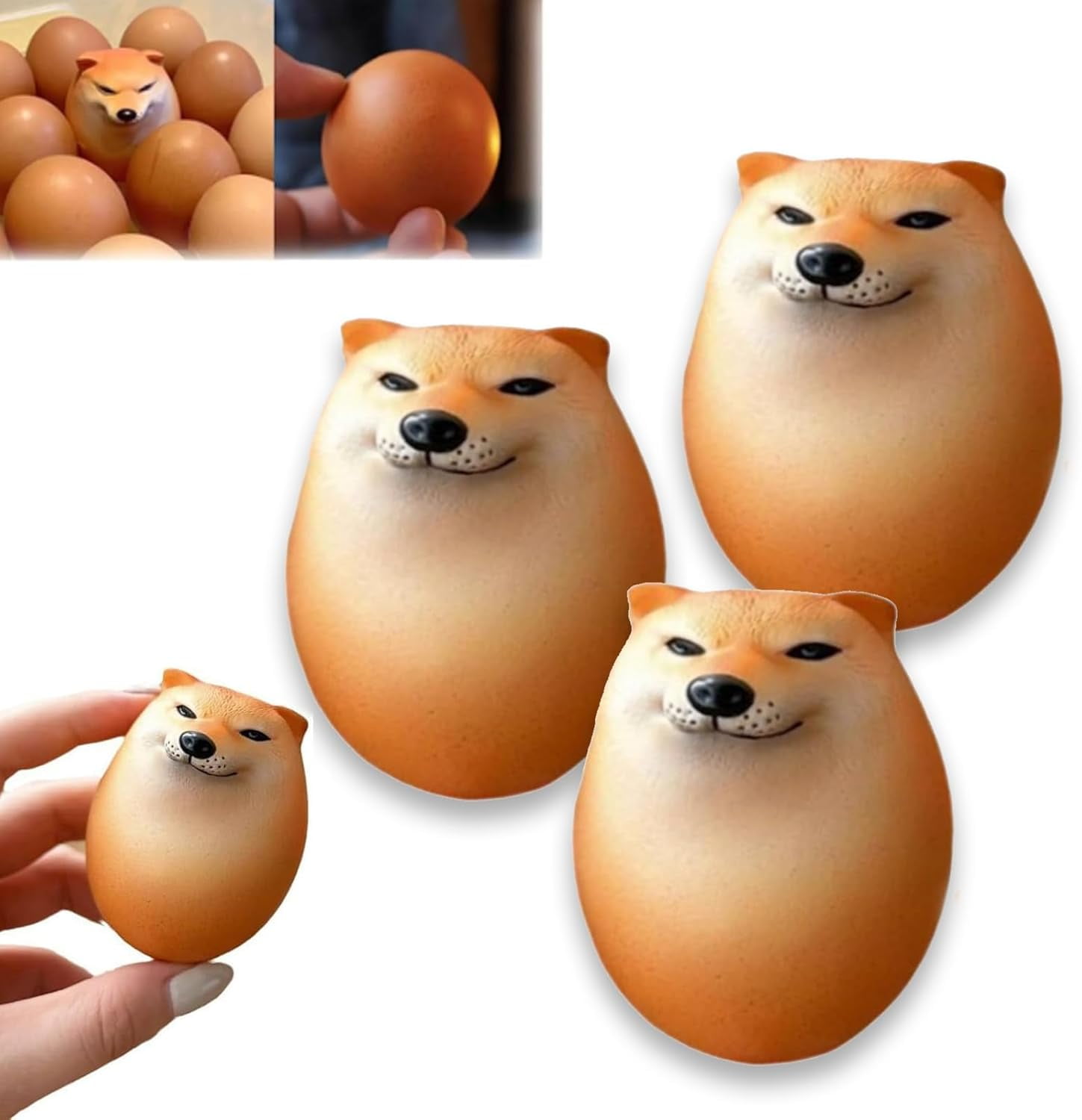 Shibako Dog Squishy Egg, Cute Stress Relief Fidget Toy, Slow Rising ...