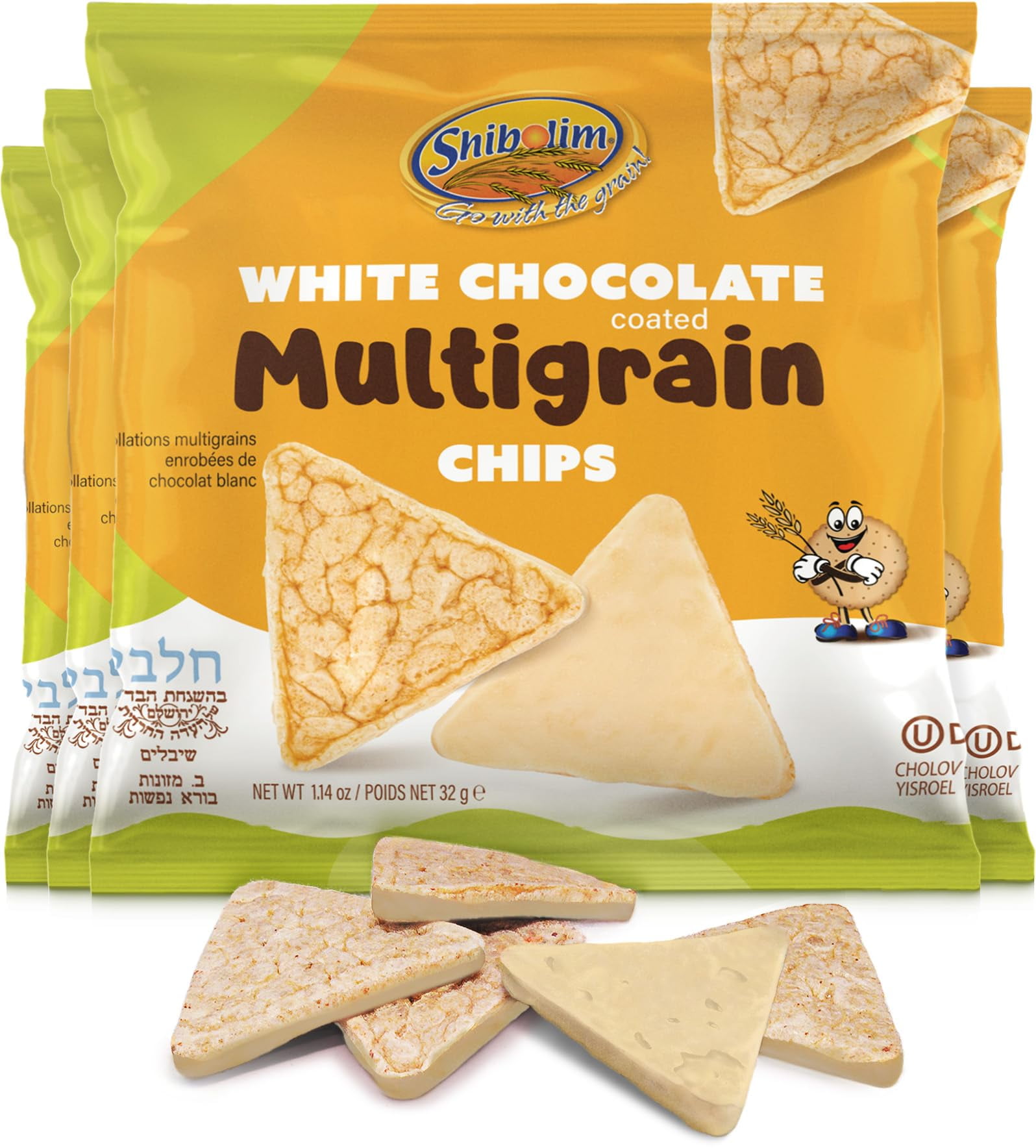 Shibolim Multigrain White Chocolate STF9 Covered Rice Chips, 1.14oz (4 ...
