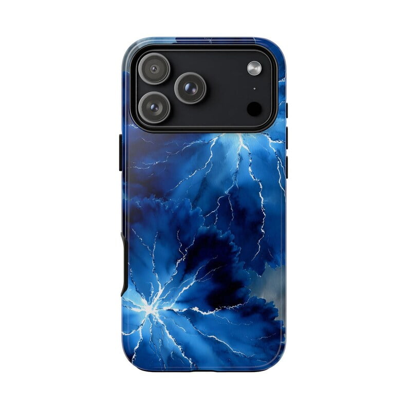 Shibori Electric Indigo Blue Gradient Design Case with iPhone 17 to 11 ...
