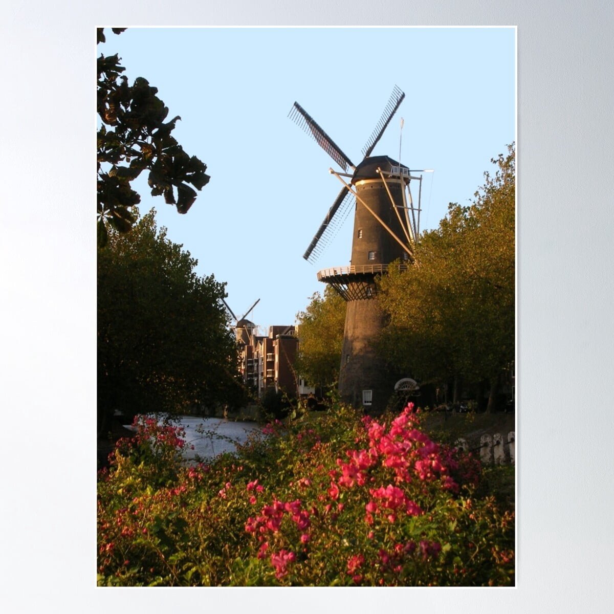 Shiedam Windmill Poster Wall Art, Modern Wall Decor For Living Room ...