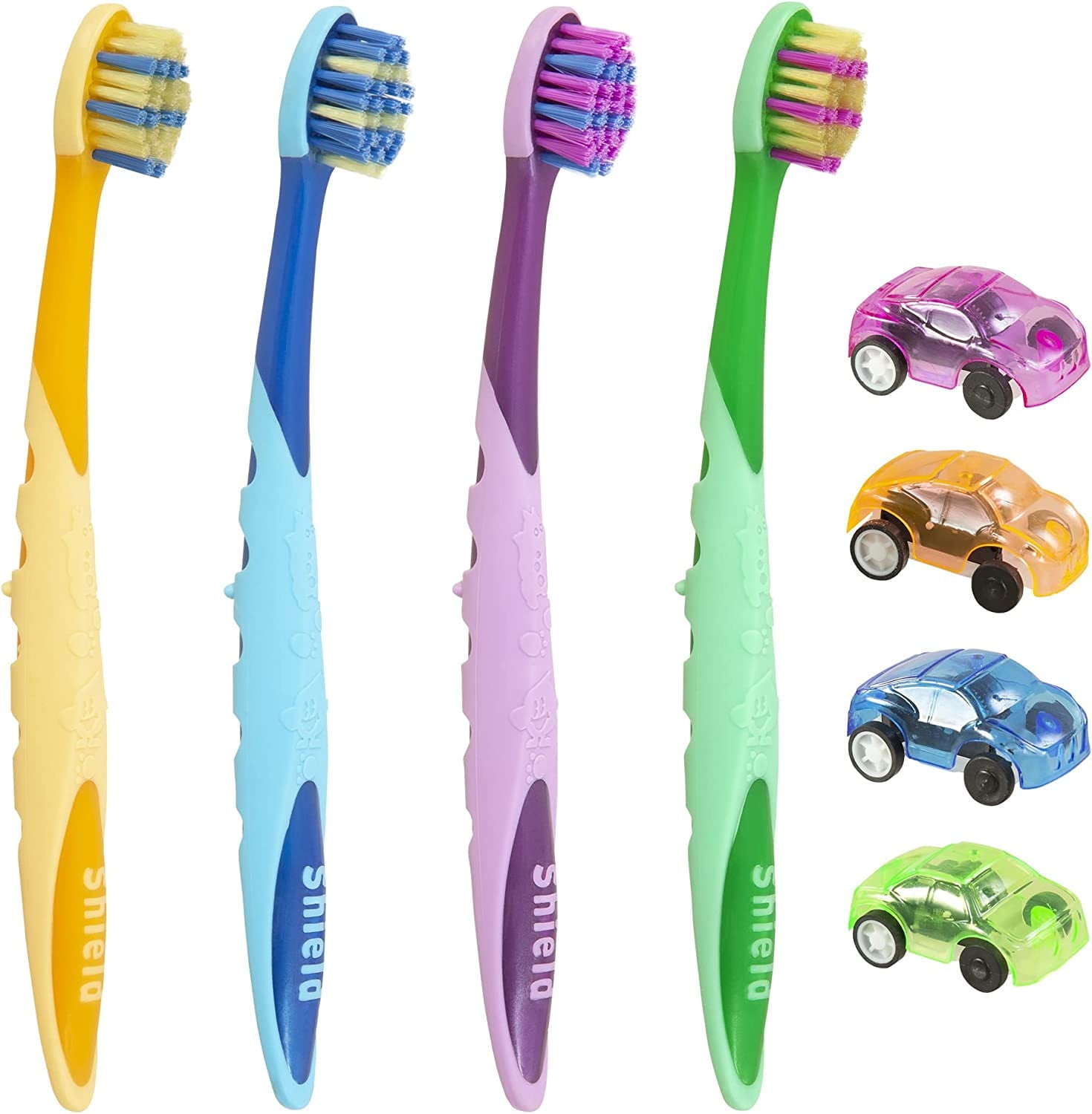 Shield Care Hippo Toothbrush with Versatile Grip and Playful Design for ...