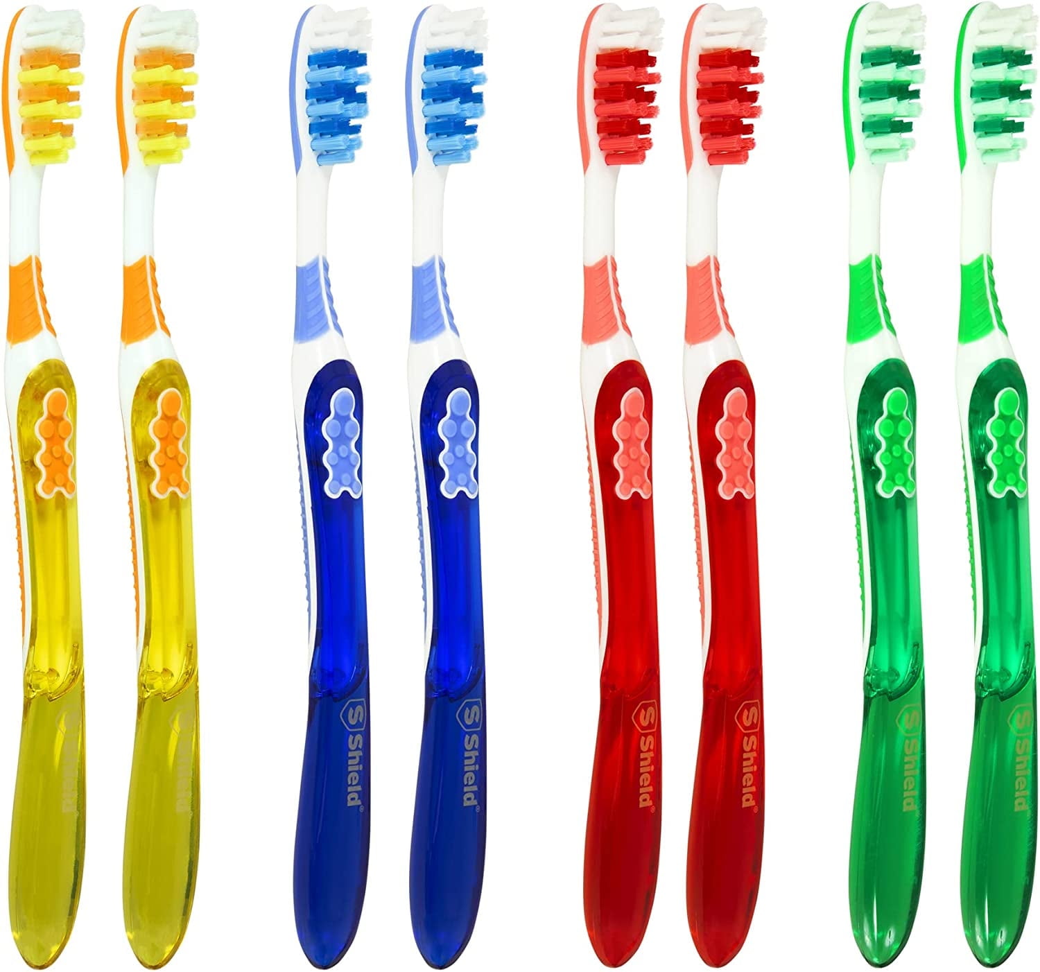 Shield Care Dual Pro Toothbrush with Multi-Level Filaments, Anti-Slip ...