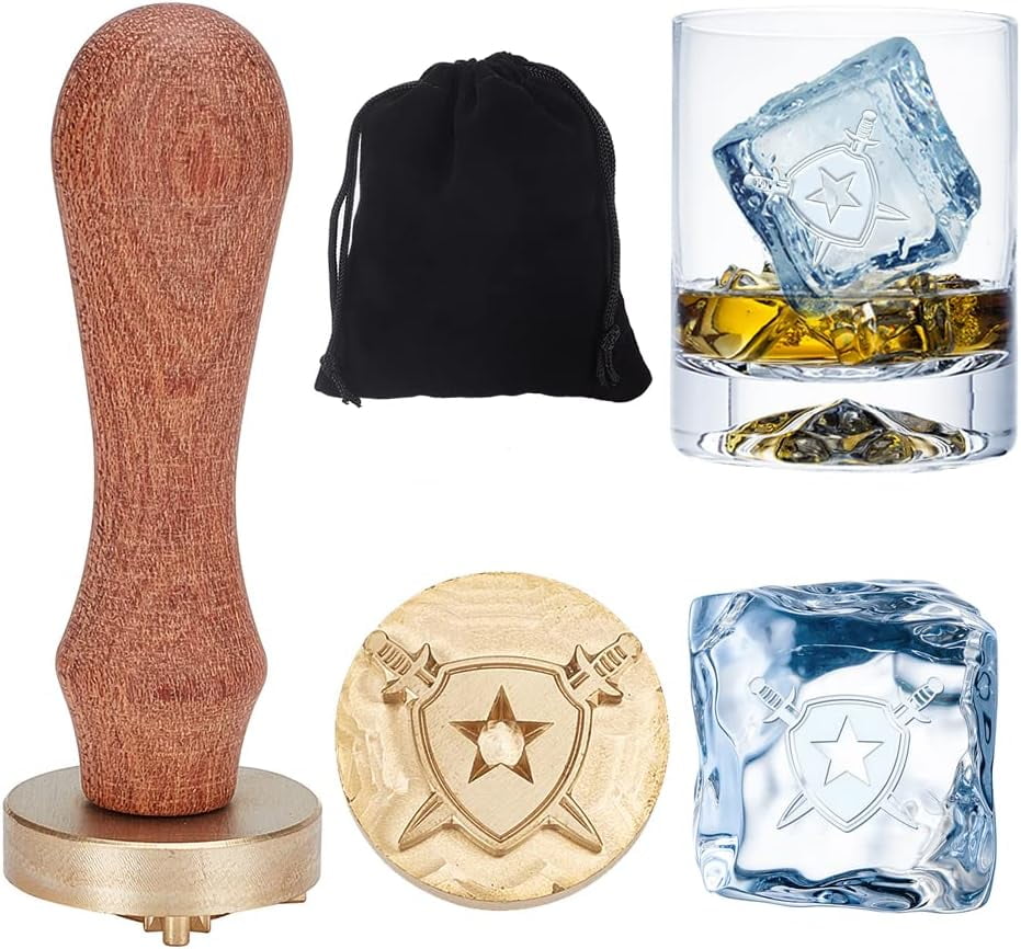 Shield Ice Stamp 1.2 Inch Ice Cube Stamp Shield Ice Branding Stamp Ice ...