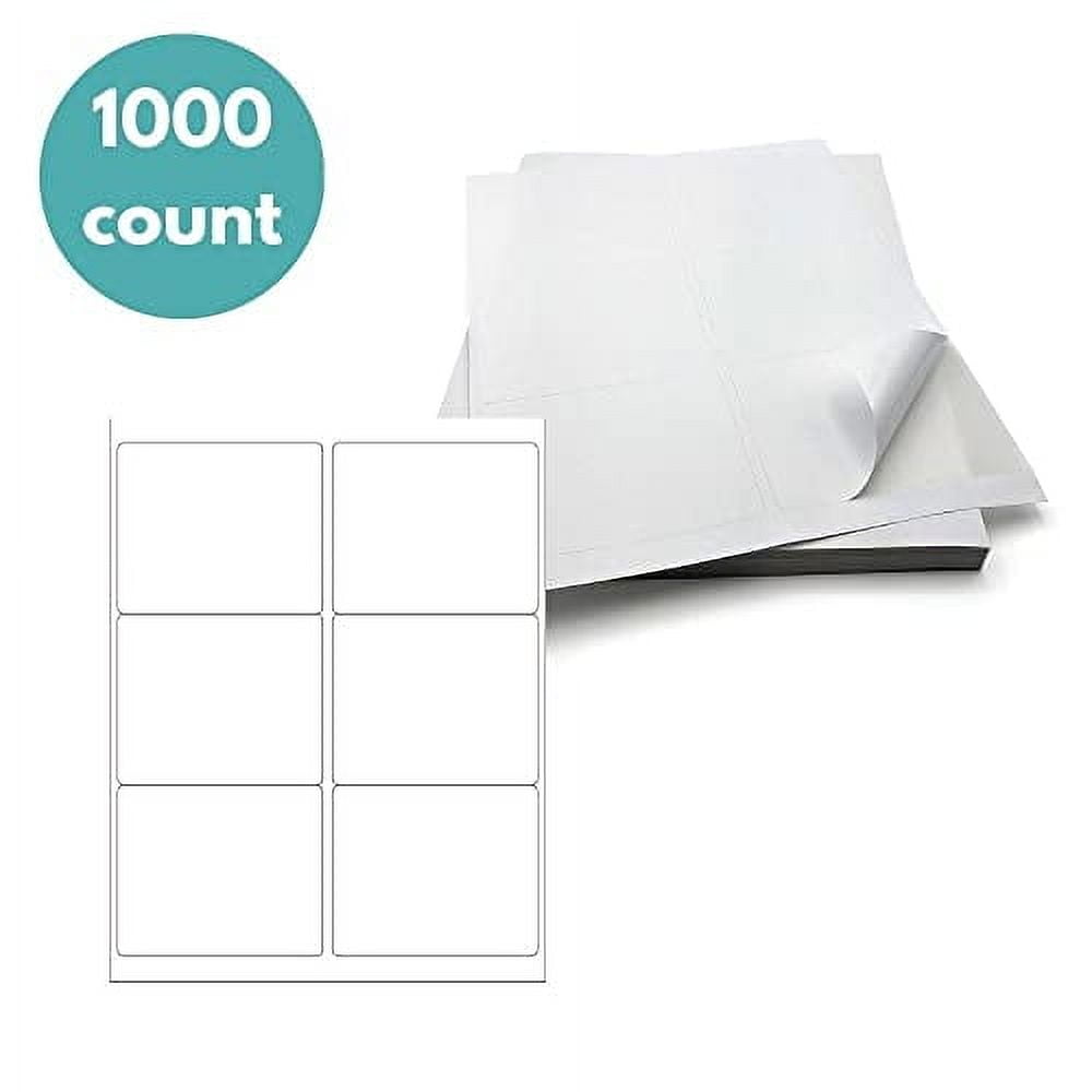 Shield Label Multipurpose Sticker Labels - 6-Up, 1000 Pages, White, 3. ...