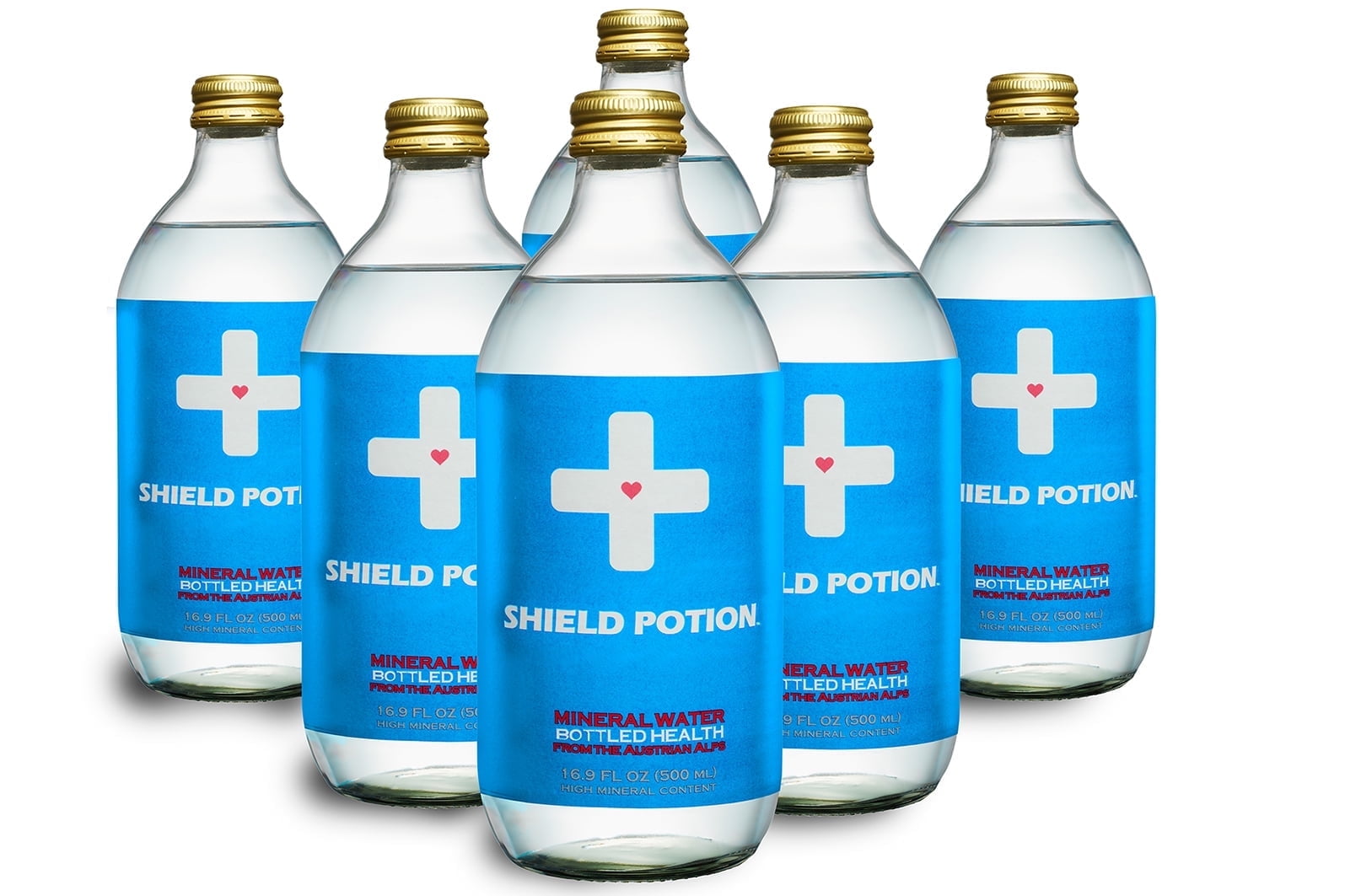 Shield Potion Artesian Spring Mineral Water, 6 Pack, 16.9 fl oz ...