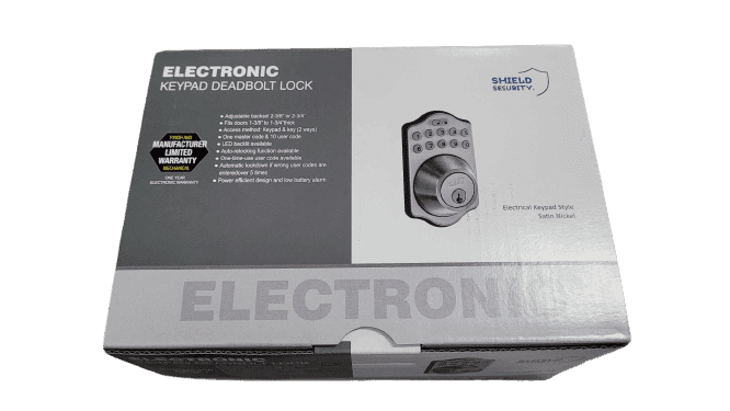 Shield Security Electronic Keypad Deadbolt Lock (Satin Nickel ...
