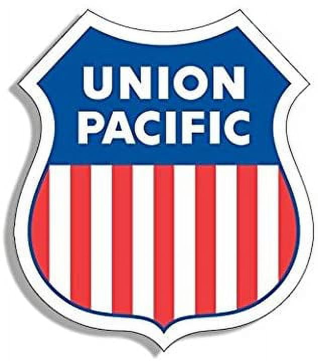 Shield Shaped UNION PACIFIC Railroad Sticker (rr railway rail logo ...