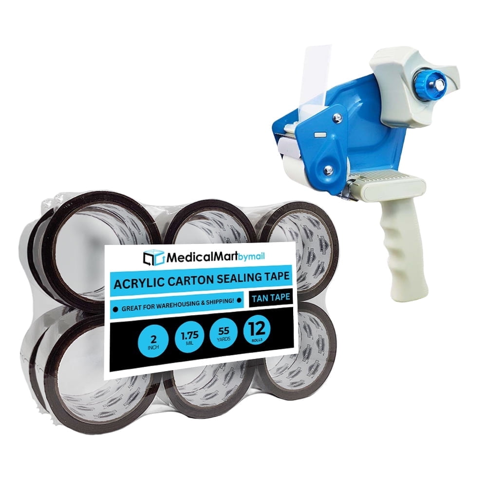 Shield Tape 12 Rolls - 1.75 Mil - Acrylic Box Sealing Packing Tape with ...