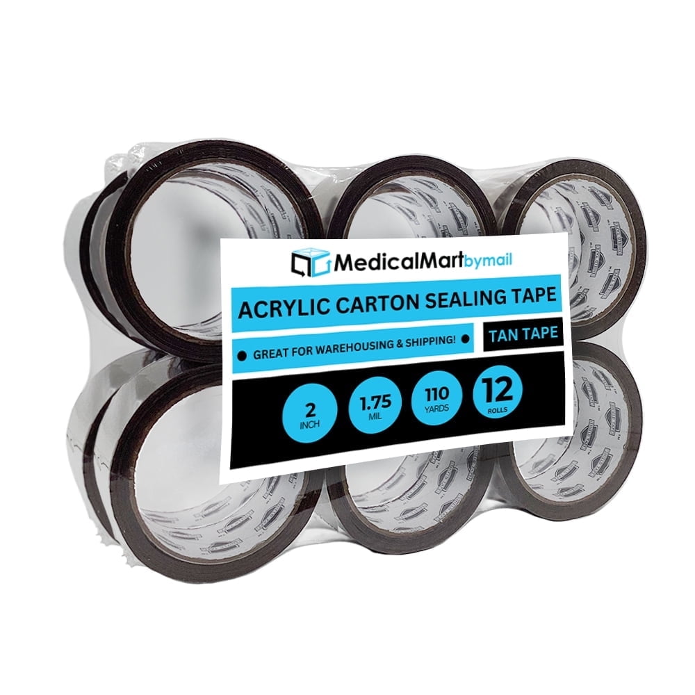 Shield Tape 12 Rolls - 1.75 Mil - Acrylic Box Sealing Packing Tape with ...