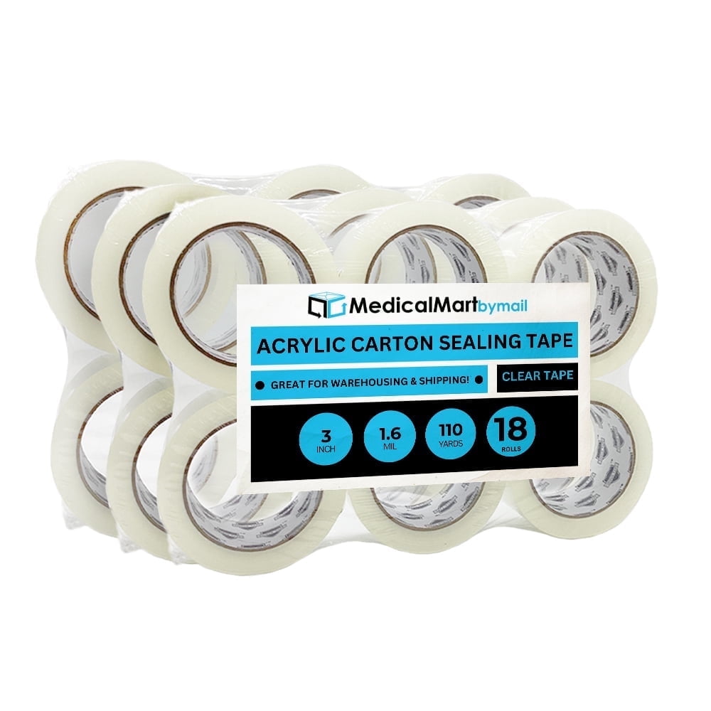 Shield Tape 18 Rolls - 1.6 Mil - Carton Sealing Packing Acrylic Tape ...