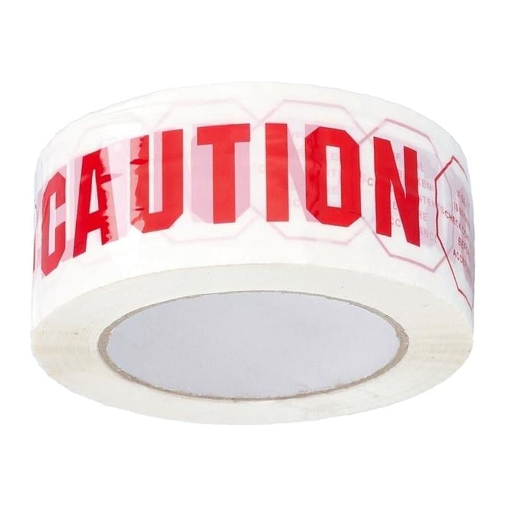 2 Mil Shield Tape Caution Printed Packing Tape, 36 Rolls, 2" x 110 ...