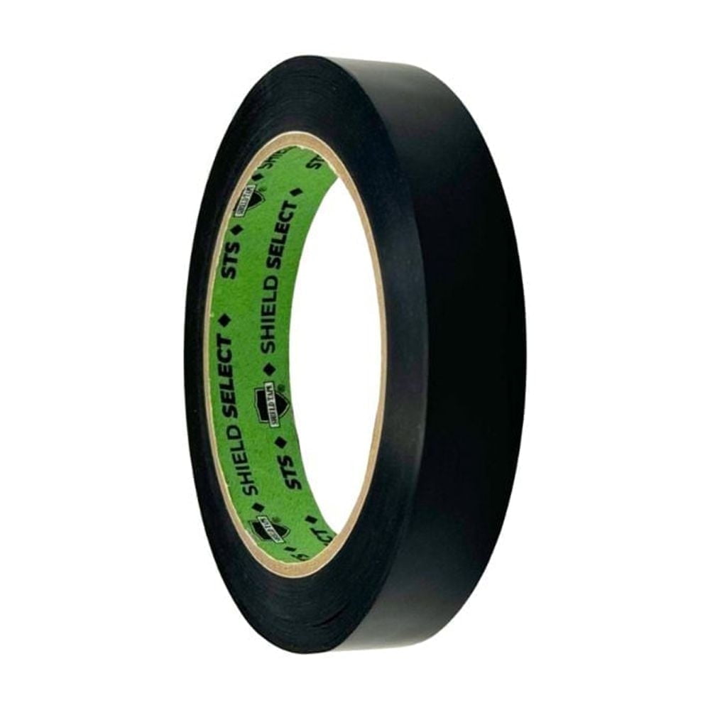 Shield Tape Tensilized Black Strapping Tape 1/2" x 60 Yards, Pack of ...