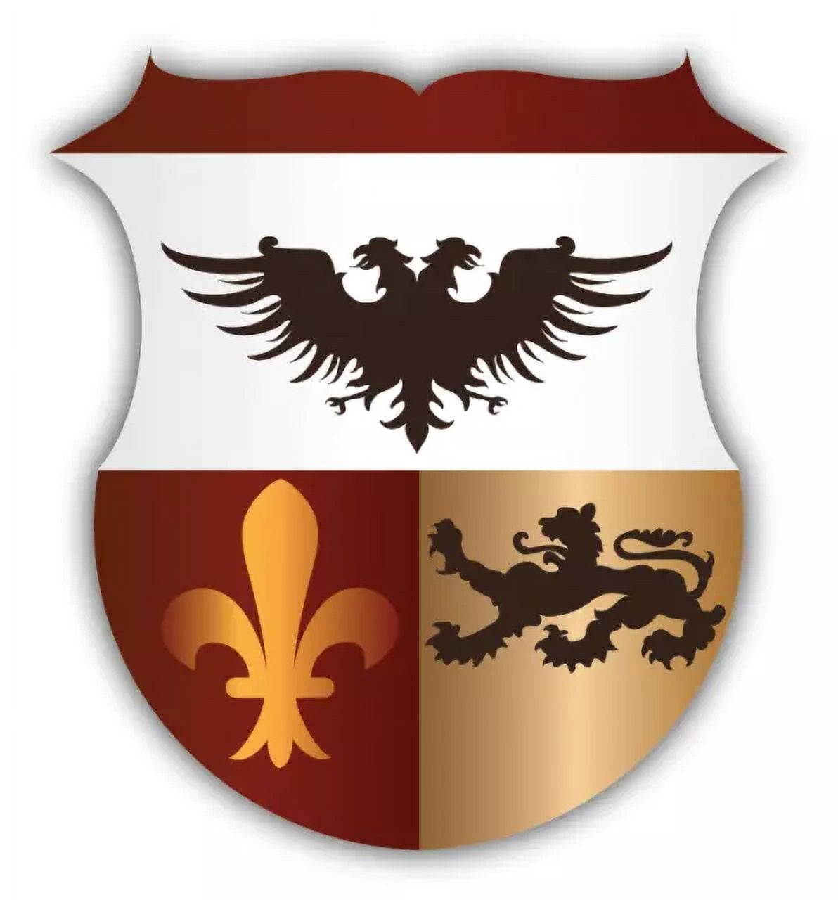 Shield Vintage Luxury Royal Sticker Phone Decal Water Bottle Stickers ...