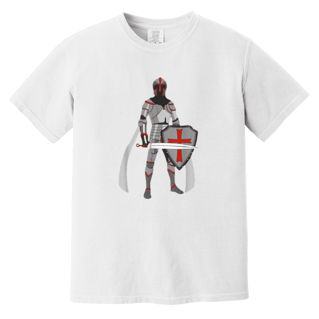 Shield With Classic Era Look Armor Art Comfort Color T-Shirt, for men ...