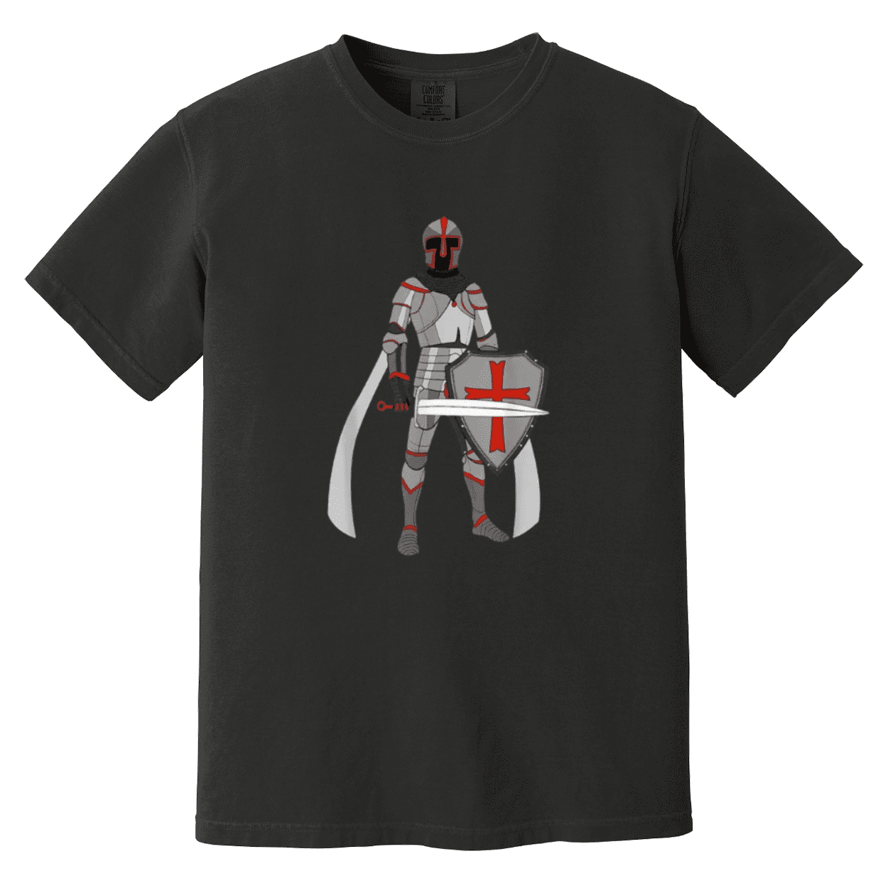 Shield With Classic Era Look Armor Art Comfort Color T-Shirt, for men ...