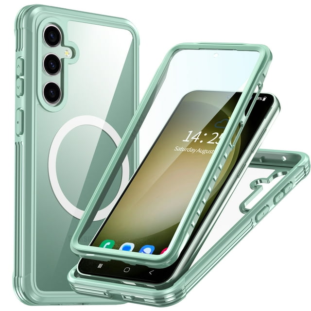 ShieldPlus for Samsung Galaxy S24 FE Case Magnetic Compatible with MagSafe, Built-in Screen ...