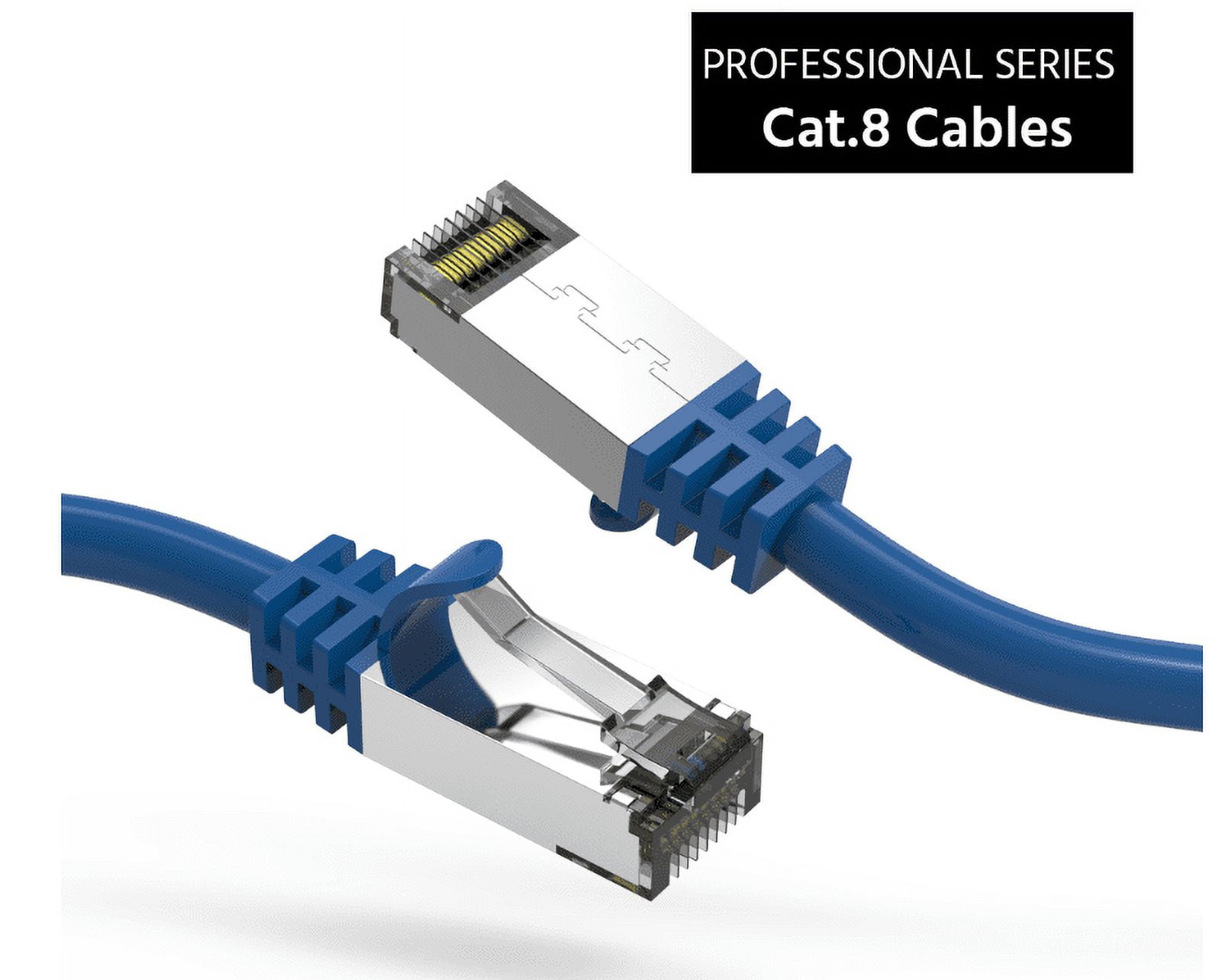 Shielded Cat.8 S/FTP (SSTP) Ethernet Network Cable 5ft Blue - Walmart.com