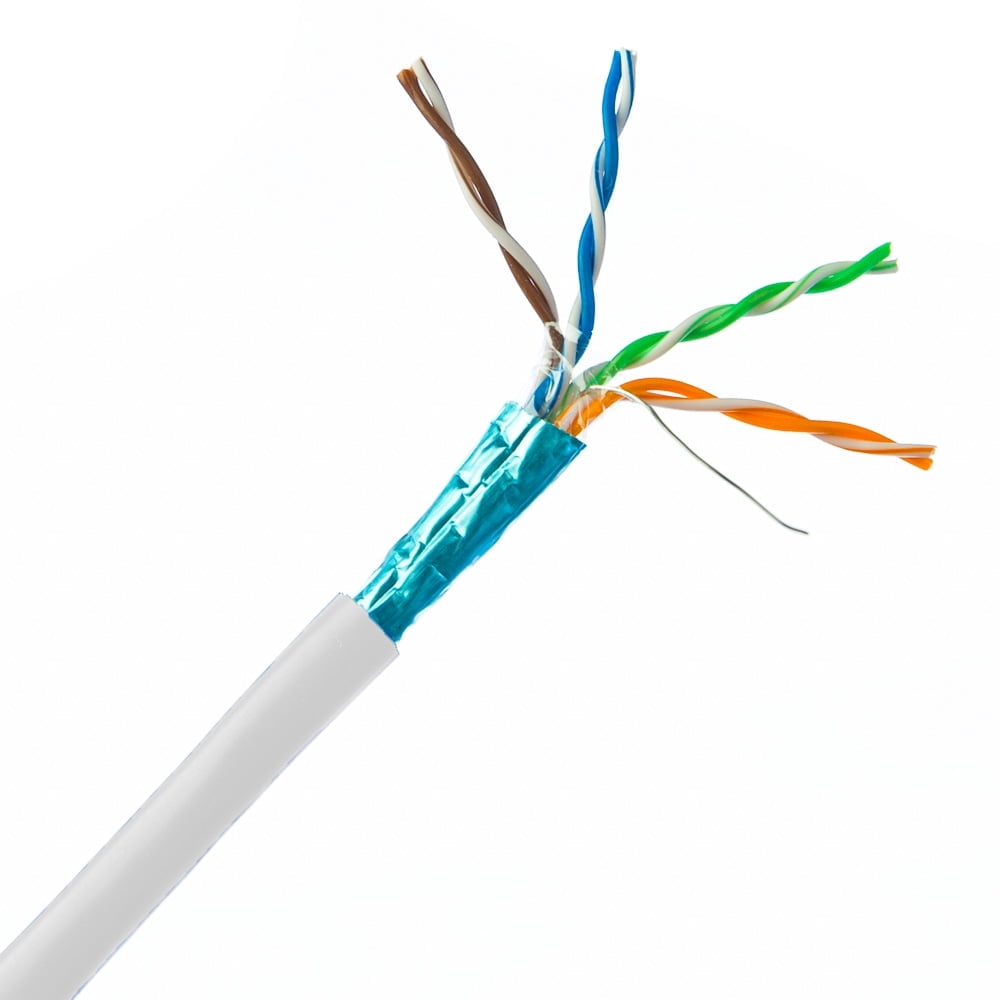 Shielded Cat5e Ethernet Cable, 1000-Foot Pullbox, Solid Copper, F/UTP ...