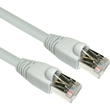 Cat6 White Ethernet Patch Cable, Snagless - Molded Boot, 50 Foot - Walmart.com