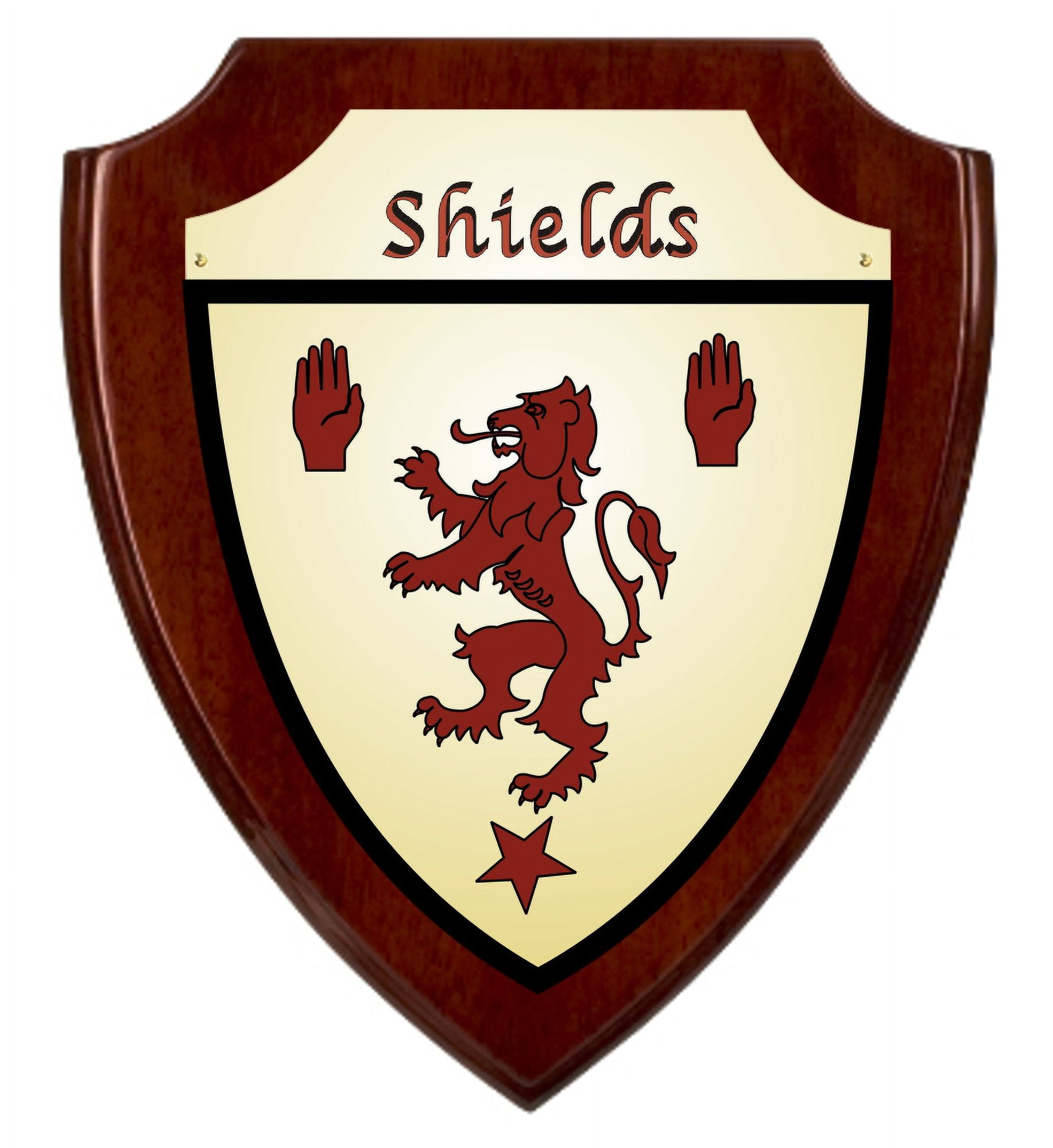Shields Irish Coat of Arms Shield Plaque - Rosewood Finish - Walmart.com