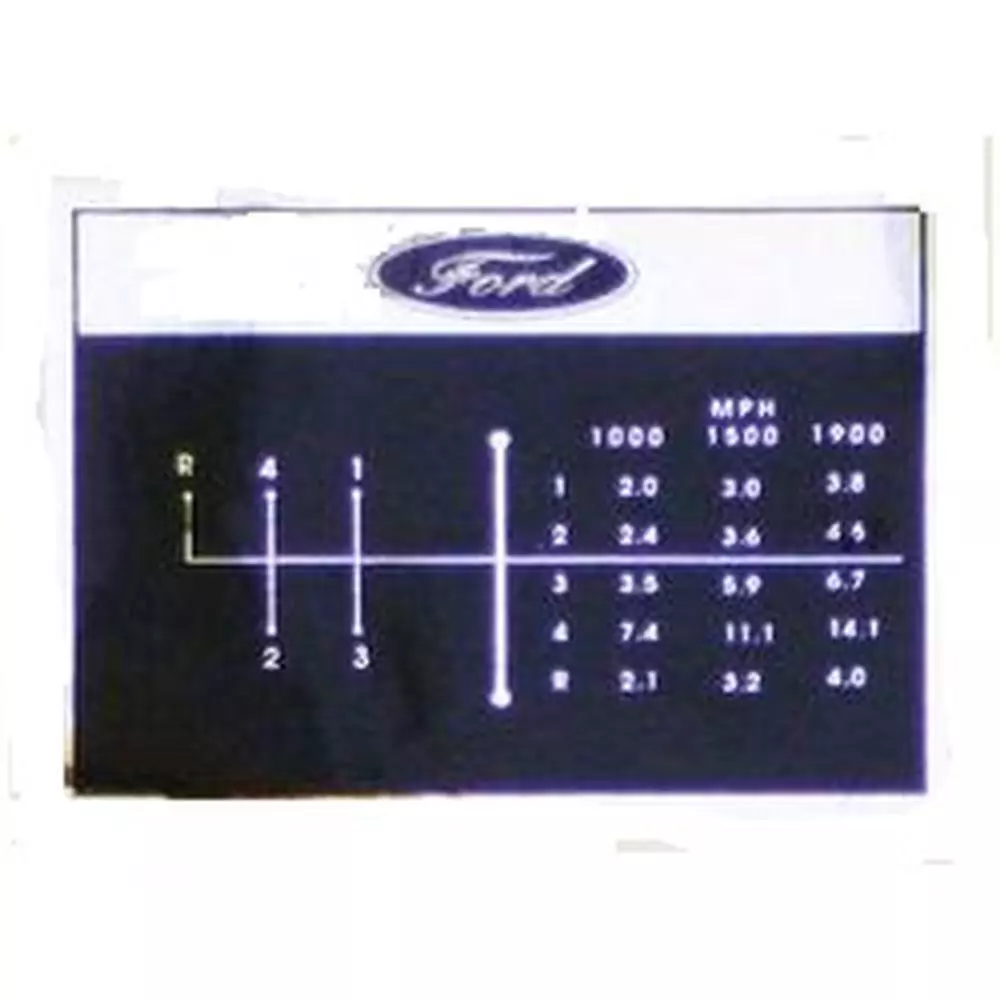 Shift Pattern Decal 4-Speed Fits Ford Tractor 2000 3000 - Walmart.com