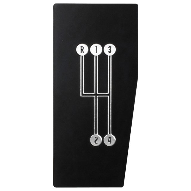 Shift Pattern Plate For 1968-1976 Chevrolet Corvette 4-Speed Console ...