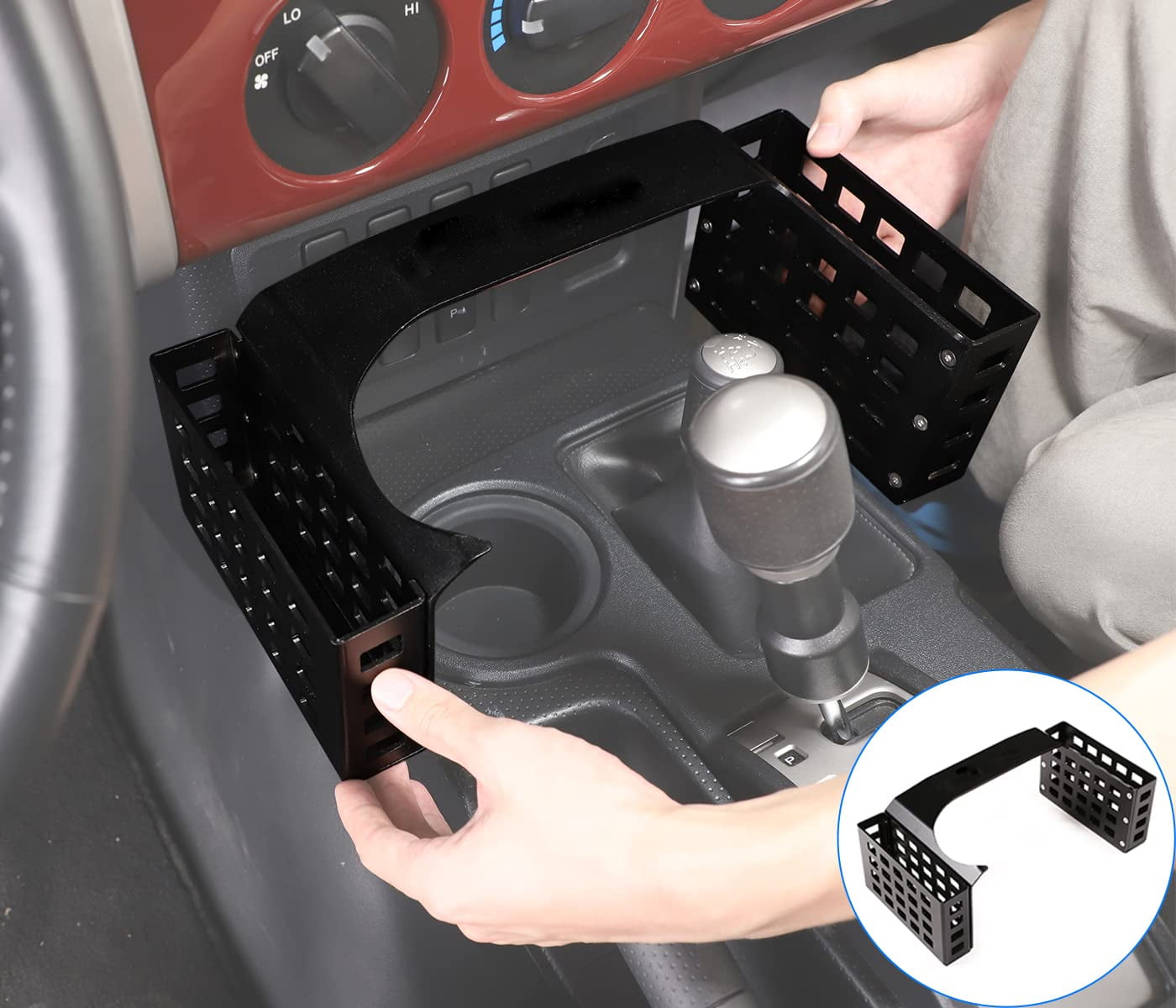Tinki Car Shifter Storage Box Compatible with Toyot@ FJ Cruiser 2007 ...